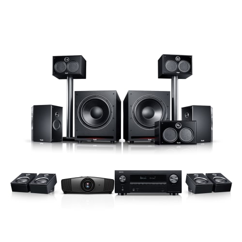 System 6 THX AVR Dolby Atmos + BenQ W5700 | Teufel